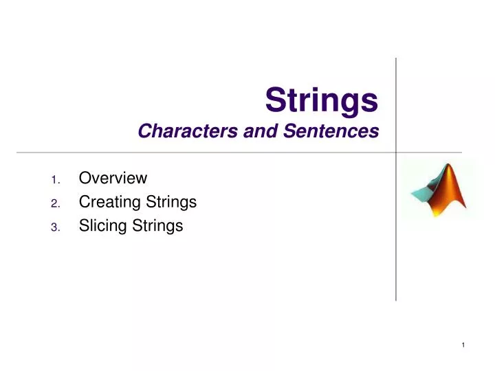 PPT - Strings Characters and Sentences PowerPoint Presentation, free ...