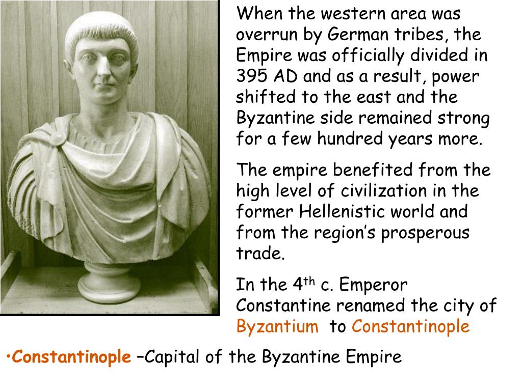 PPT - The Byzantine Empire-The Eastern half of the Roman Empire ...