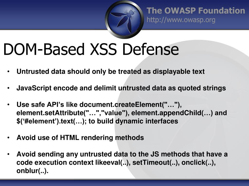 Ppt Cross Site Scripting Javascript Injection Contextual Output Encoding Powerpoint