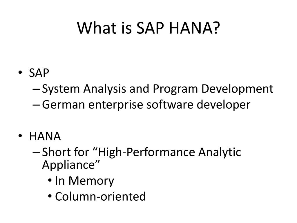 PPT - SAP HANA PowerPoint Presentation, free download - ID:2637384 PPT - SAP HANA PowerPoint Presentation, free download - ID:2637384