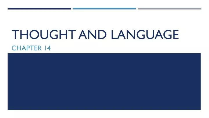 PPT - Thought and language PowerPoint Presentation, free download - ID ...
