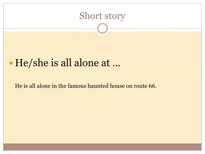 PPT - Short story PowerPoint Presentation, free download - ID:2638280