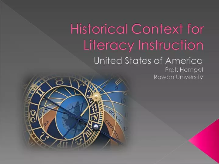 PPT - Historical Context for Literacy Instruction PowerPoint ...
