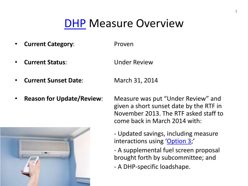 PPT - Ductless Heat Pumps (DHP) in Single Family Homes with Zonal ...