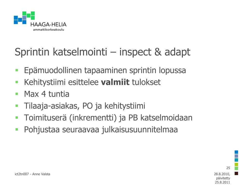 PPT - Projektin hallinta Ohjausprosessina Scrum PowerPoint Presentation ...