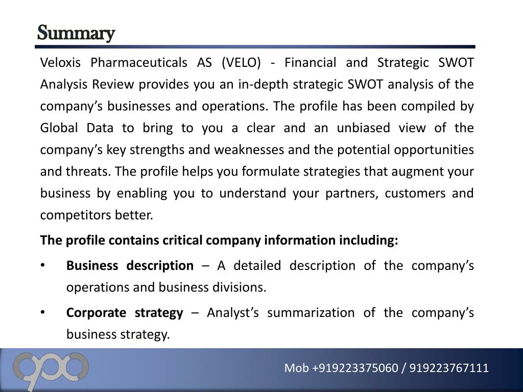 PPT - Veloxis Pharmaceuticals AS (VELO) - Financial and Strategic ...