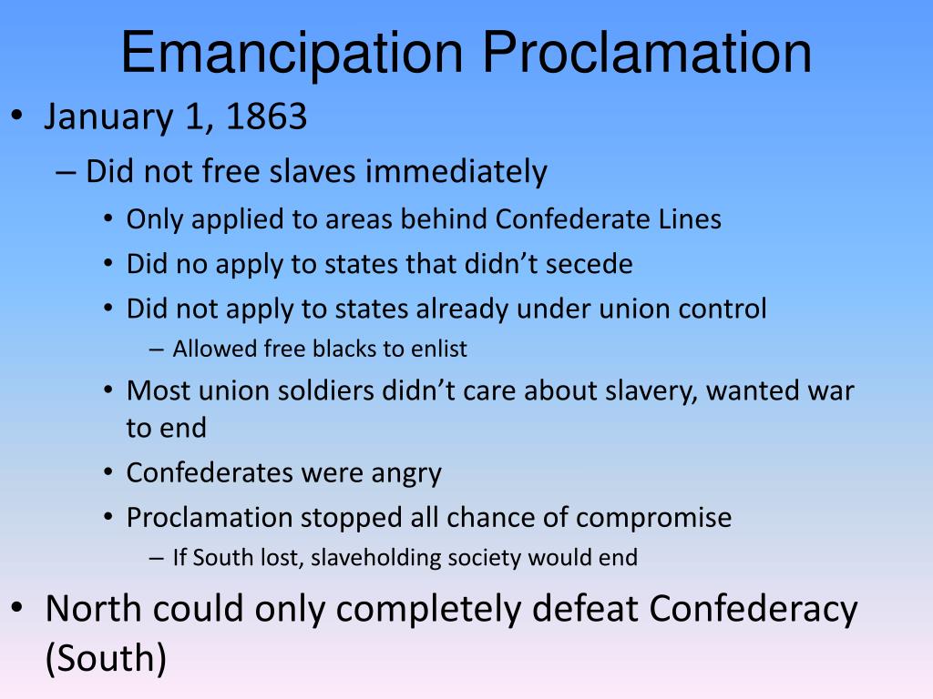 PPT - The Civil War: Key Events, Leaders, and the Emancipation ...