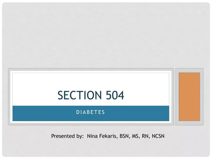 PPT - Section 504 PowerPoint Presentation, free download - ID:2640438