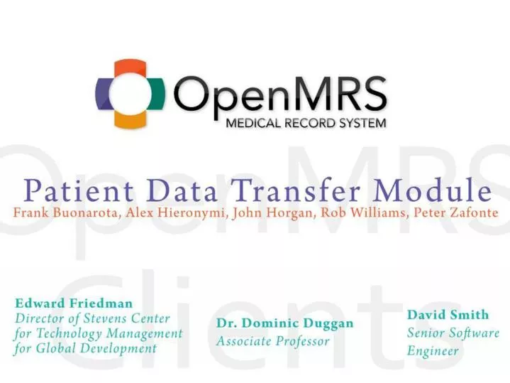 PPT - Patient Data Transfer Module PowerPoint Presentation, free ...