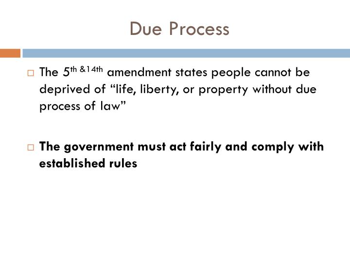 PPT - Due Process of Law PowerPoint Presentation - ID:2641959
