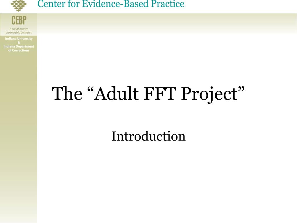 PPT - New Initiatives Supporting Offender Reentry: Functional Family ...