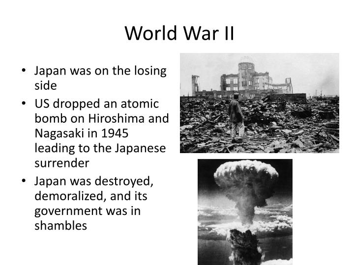 PPT - What role did the United States have in rebuilding Japan after ...