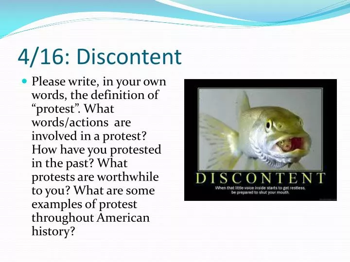 PPT - 4/16: Discontent PowerPoint Presentation, free download - ID:2642554