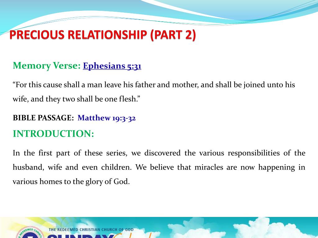 PPT - Building Precious Relationships in Marriage - Part 2 PowerPoint ...