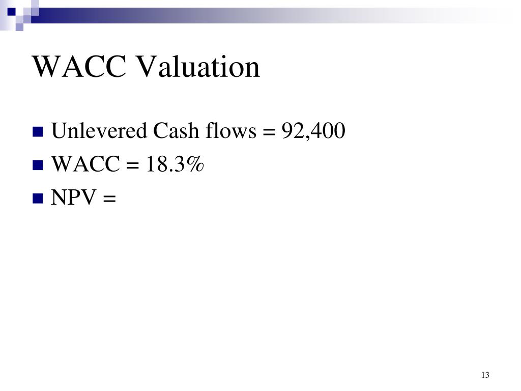PPT - Valuation and Capital Budgeting for the Levered Firm PowerPoint ...