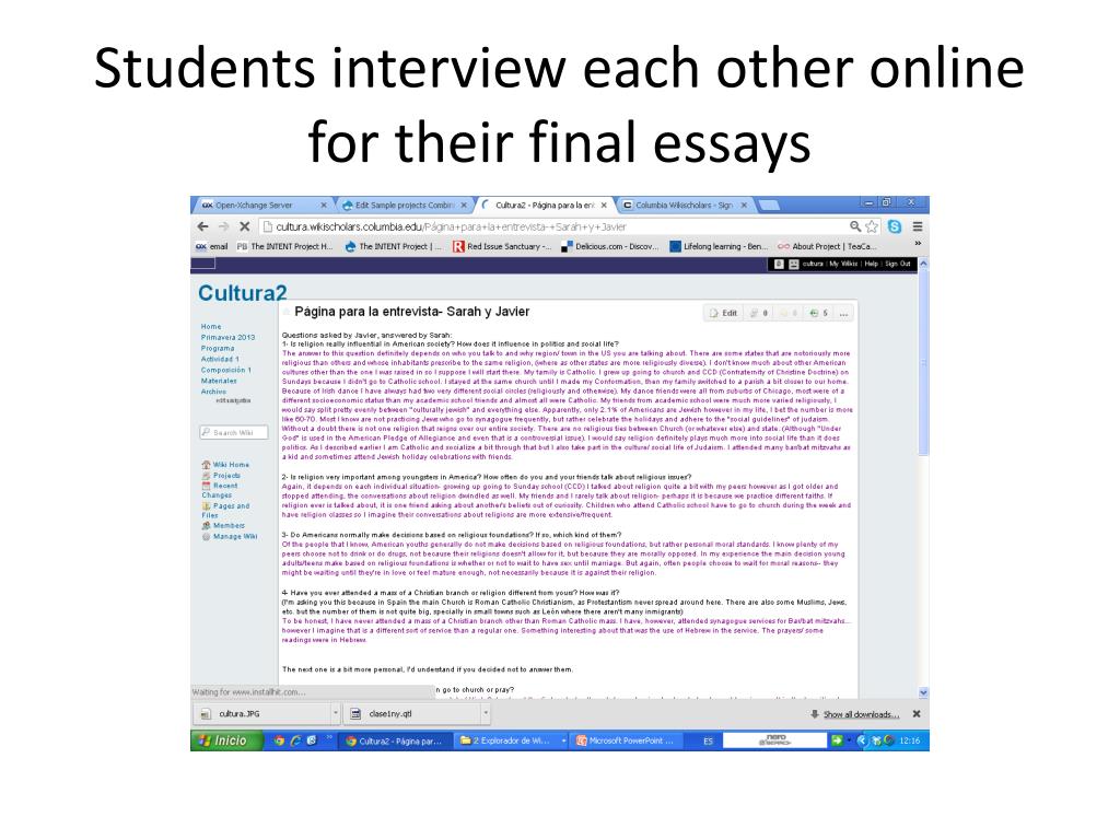 PPT - Some screen shots of the WIKI used in the Spanish -American ...