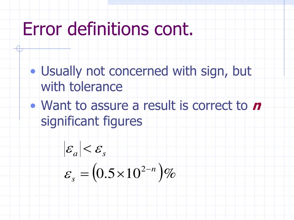 PPT - NUMERICAL ERROR Student Notes PowerPoint Presentation, free ... PPT - NUMERICAL ERROR Student Notes PowerPoint Presentation, free ...
