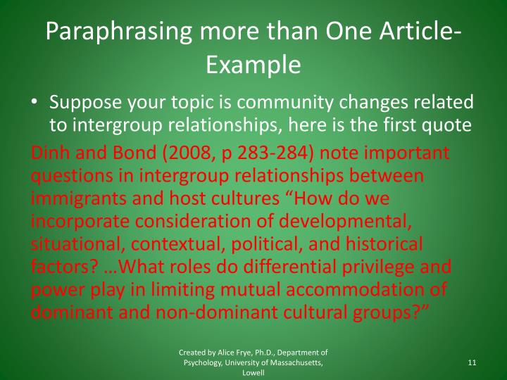 PPT - How to Paraphrase PowerPoint Presentation - ID:2644047
