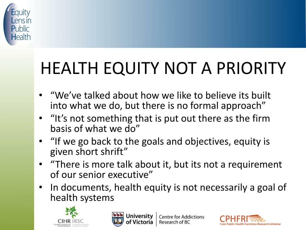 PPT - Equity Lens in Public Health: Health Equity as a Priority for BC ...