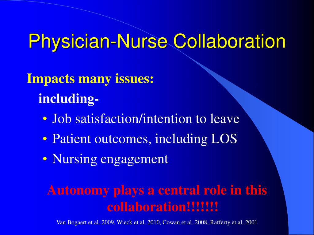 PPT - In Sickness and In Health Physician-Nurse Collaboration ...
