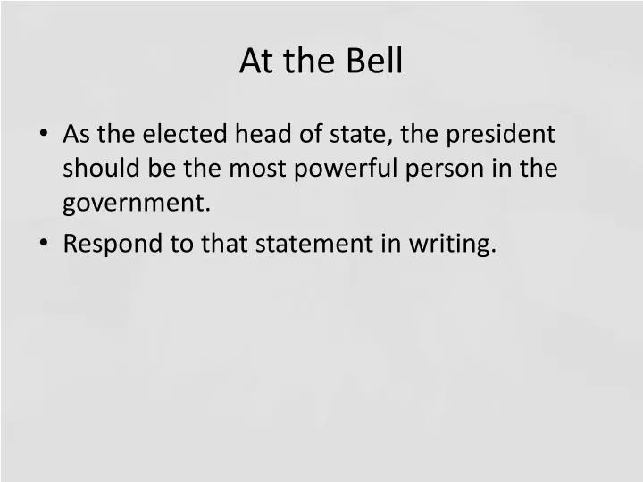 PPT - At the Bell PowerPoint Presentation, free download - ID:2644839