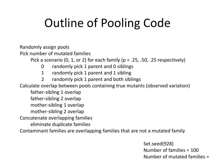 PPT - Outline of Pooling Code PowerPoint Presentation, free download ...