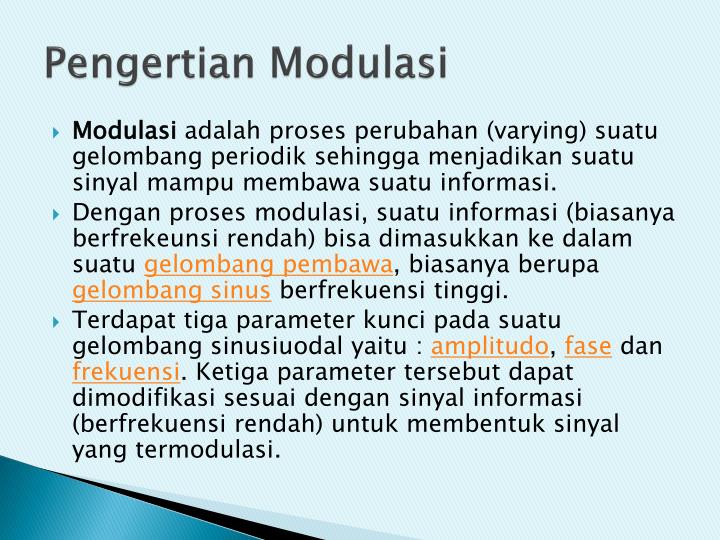 PPT - Modulasi PowerPoint Presentation - ID:2644961