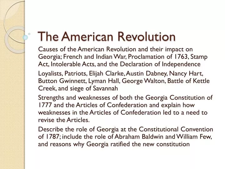 Ppt The American Revolution Powerpoint Presentation Free Download