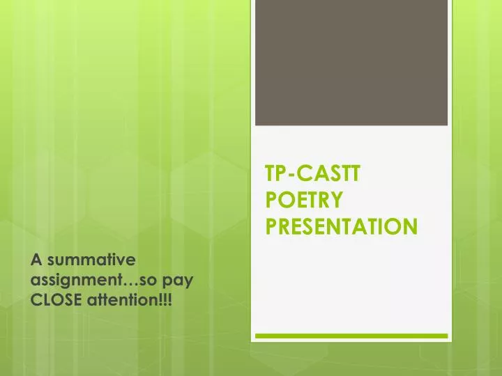 PPT - TP-CASTT POETRY PRESENTATION PowerPoint Presentation, free ...