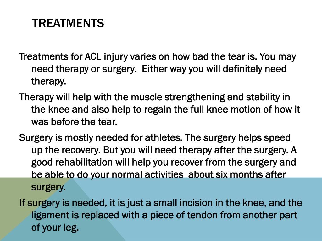 PPT - ACL Injury (Anterior Cruciate Ligament) PowerPoint Presentation ...