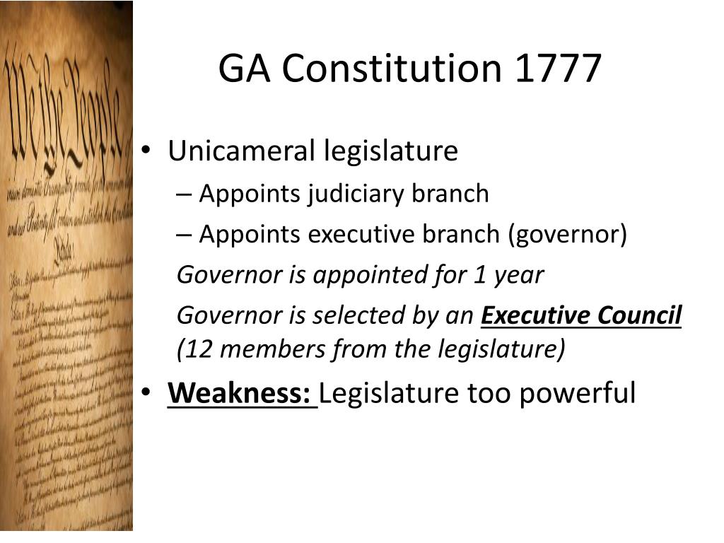 PPT - Creating a New Government in the Nation and in Georgia PowerPoint ...
