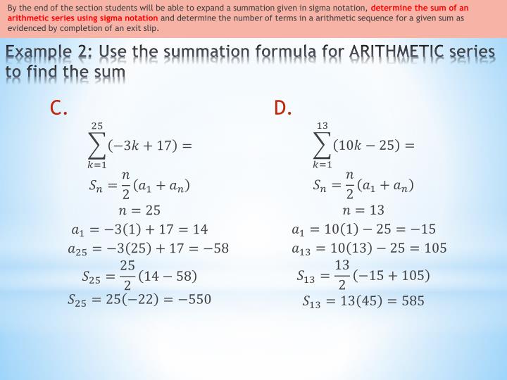 PPT - 12.5 Sigma Notation and the nth term PowerPoint Presentation - ID ...