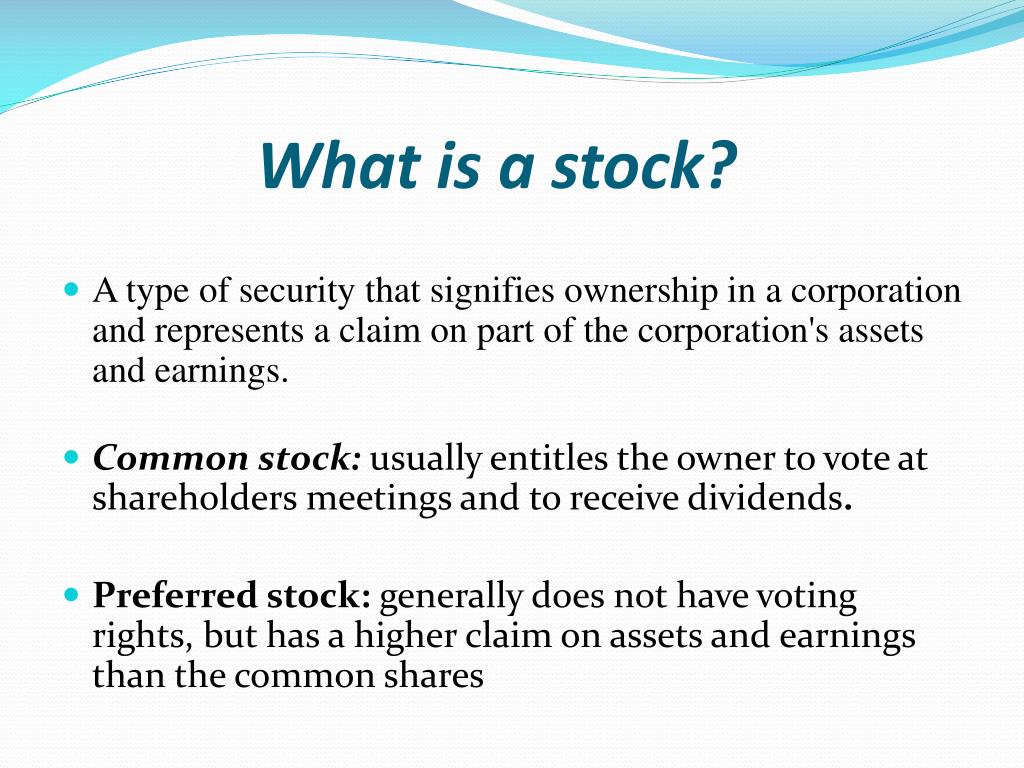 PPT - STOCKS PowerPoint Presentation, free download - ID:2645598