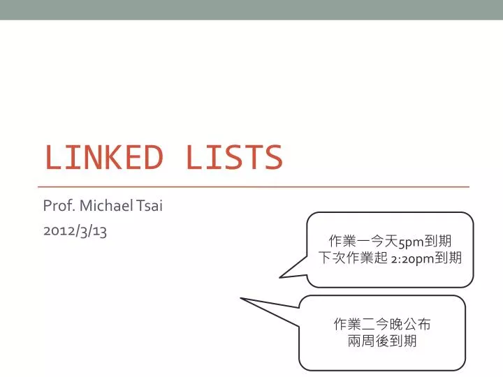 PPT - Linked Lists PowerPoint Presentation, free download - ID:2645606