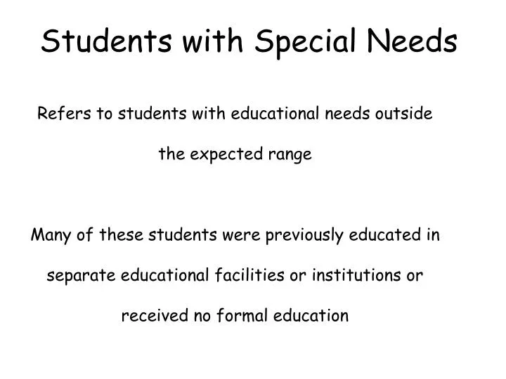 PPT - Students with Special Needs PowerPoint Presentation, free ...