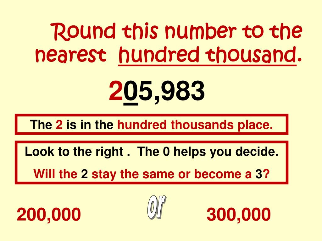 PPT Rounding To The Nearest Ten Thousand Hundred Thousand