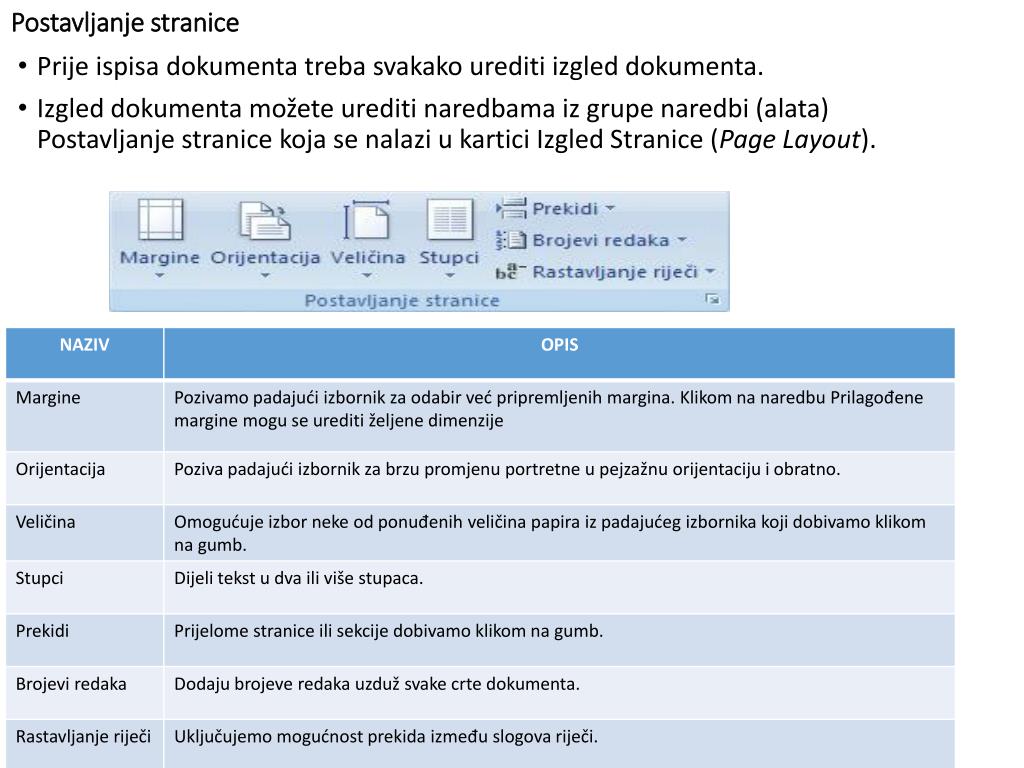 PPT - Nastavna jedinica: 6.2 . Ispis dokumenta PowerPoint Presentation - ID:2647033