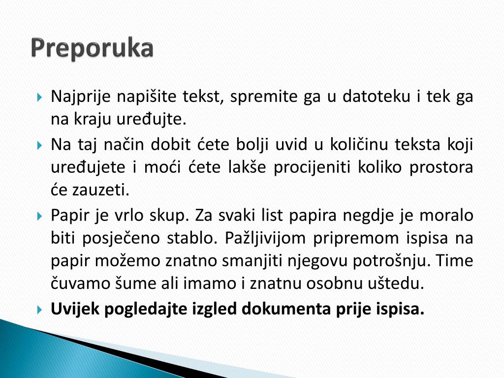 PPT - Nastavna jedinica: 6.2 . Ispis dokumenta PowerPoint Presentation - ID:2647033