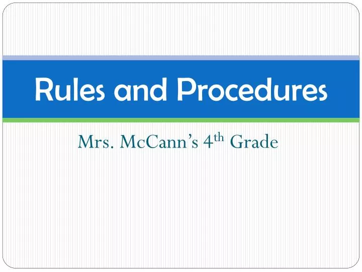 PPT - Rules and Procedures PowerPoint Presentation, free download - ID ...