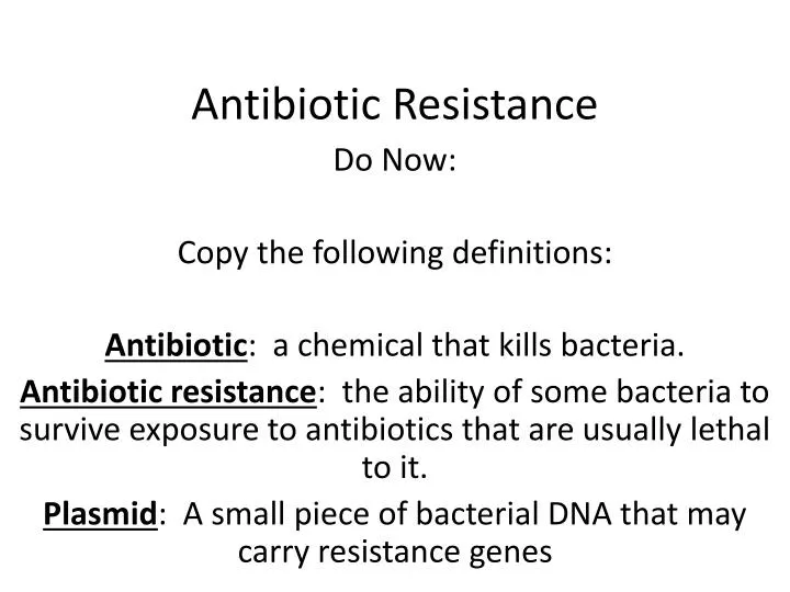 PPT - Antibiotic Resistance PowerPoint Presentation, free download - ID ...