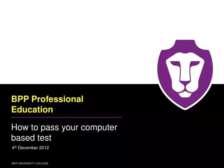 PPT - BPP Professional Education PowerPoint Presentation, free download ...