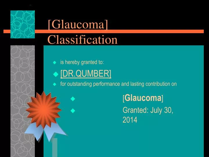 PPT - [Glaucoma] Classification PowerPoint Presentation, free download ...