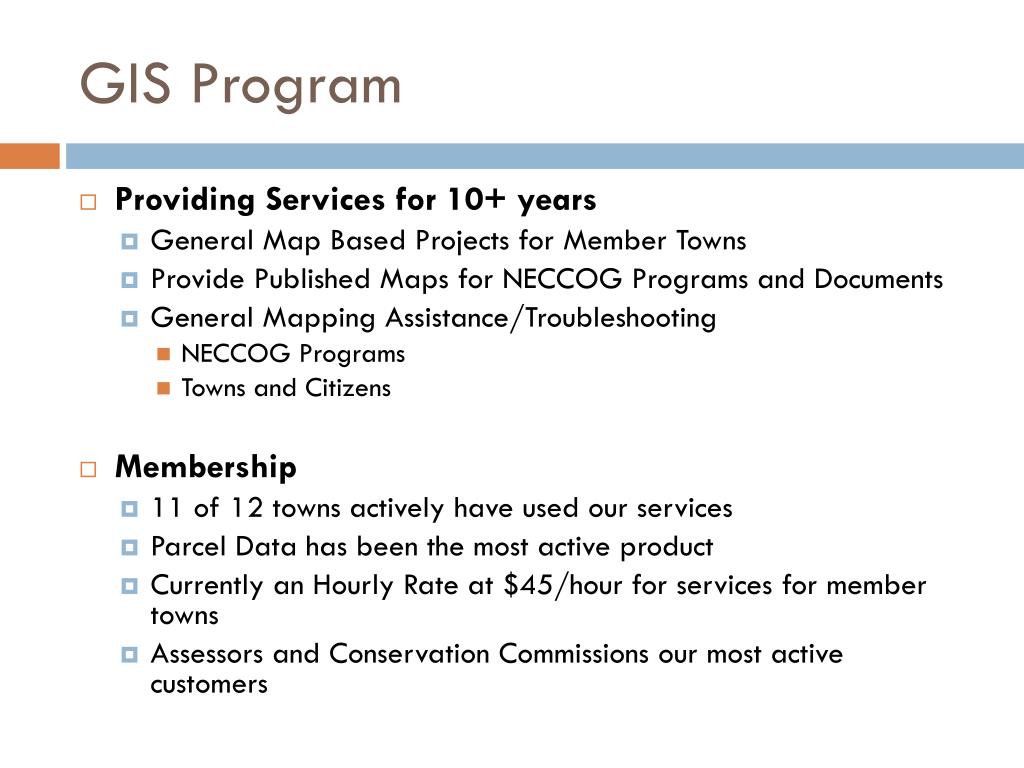 PPT - Northeast Connecticut Council of Government GIS Program ...