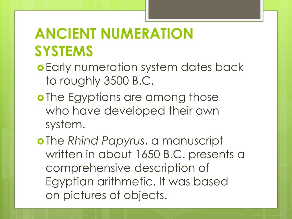 Ppt The Numeration System Powerpoint Presentation Free Download Id