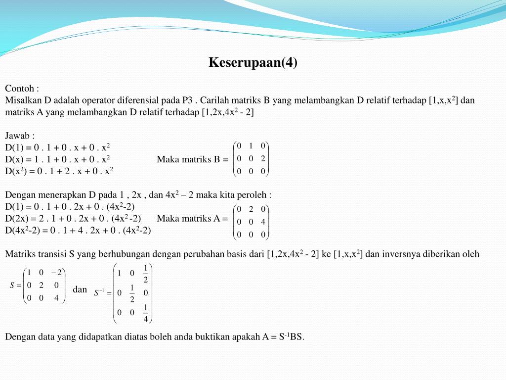 PPT - ALJABAR MATRIKS pertemuan 9 Oleh : L1153 Halim Agung,S.Kom ...