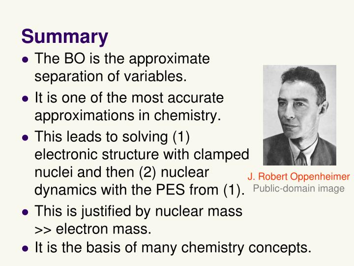 PPT - Lecture 23 Born-Oppenheimer approximation PowerPoint Presentation ...