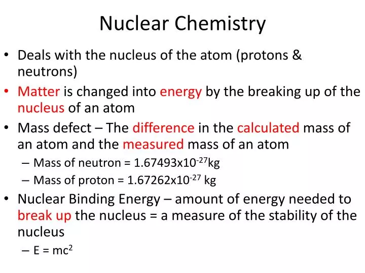 PPT - Nuclear Chemistry PowerPoint Presentation, free download - ID:2651504