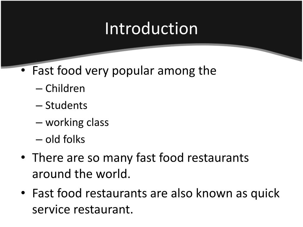PPT - UHL2332 Academic Report Writing Title: Effects of Fast Food to ...