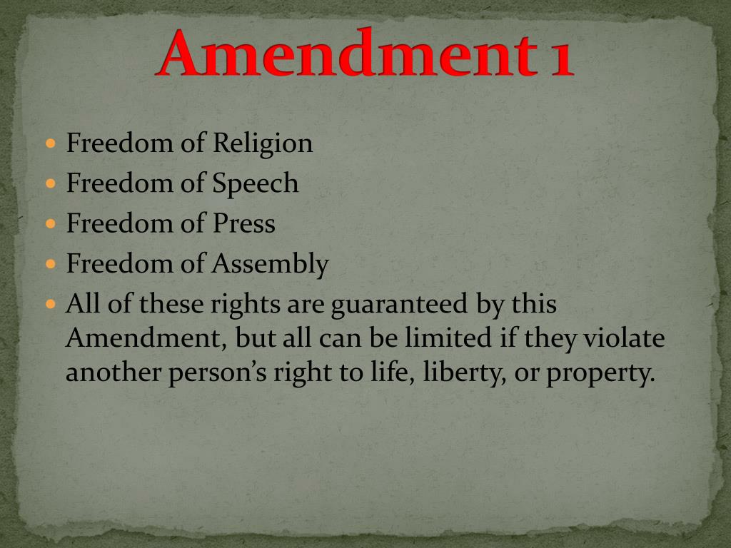 PPT - The Amendments to the Constitution of the United States of ...